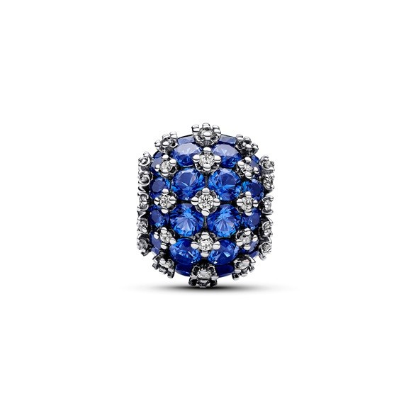 Conta Pandora Redonda Azul Pavé » LXBOUTIQUE