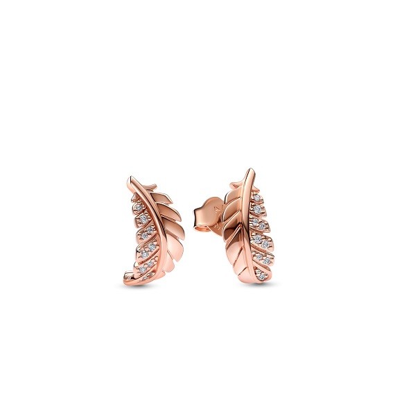 Brincos Pandora Floating Curved Feather » LXBOUTIQUE